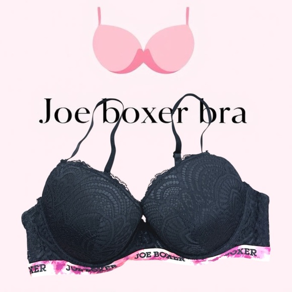 Joe Boxer | Intimates & Sleepwear | Joe Boxer Dark Lace Bra With Pink ...